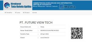 PT Future View Tech Terdaftar Ijin PSE, Tanda Vtube Legal?