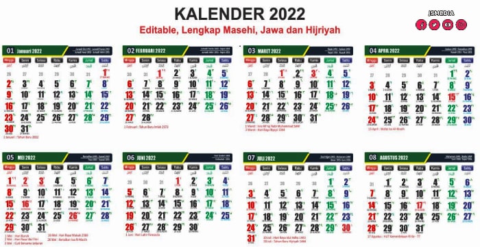 Download Kalender 2022 Lengkap Dengan Weton Dan Libur Nasional
