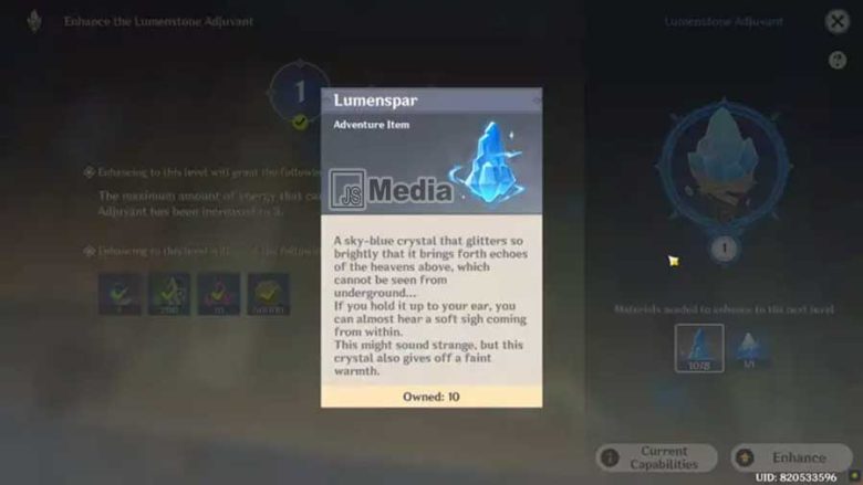 Lokasi 83 Lumenspar yang ada di The Chasm Genshin Impact 2.6