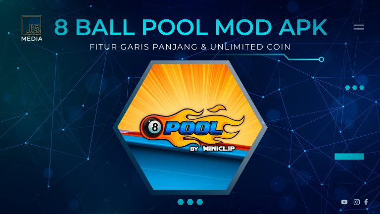 8 Ball Pool Mod APK, Fitur Garis Panjang & Unlimited Coin