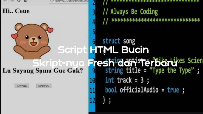 Script HTML Bucin yang Lagi Viral di Tiktok Terbaru 2024