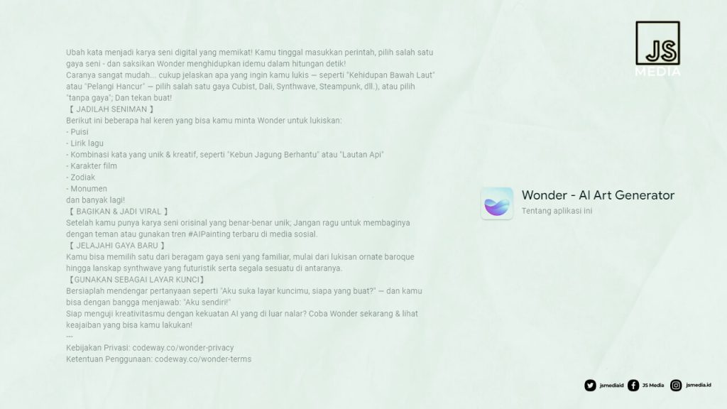 Wonder Ai Art Generator: Edit Foto Dalam Sekejap