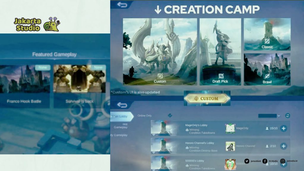 Cara Membuat Mode Creation Camp di Mobile Legends Anti Ribet