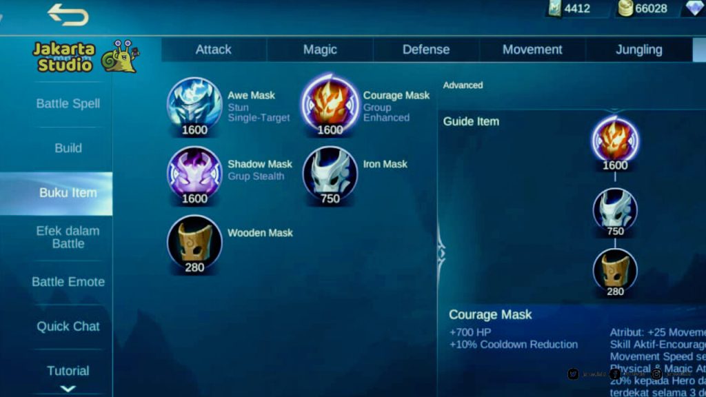 Fungsi Courage Mask: Fungsi, Kelebihan, Kekurangan Mobile Legends