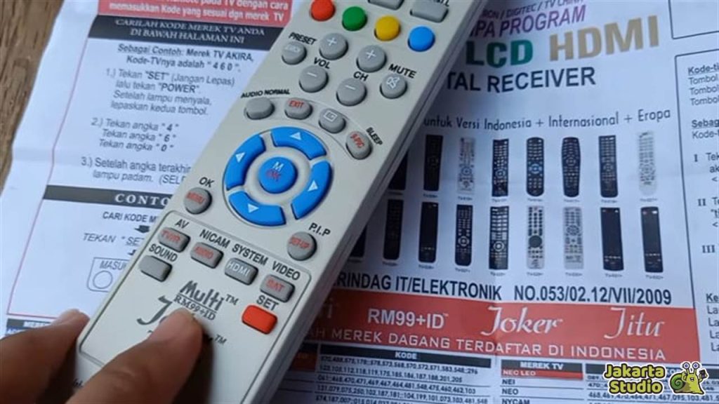 Daftar Kode Remote Joker untuk Remot TV Universal + Cara Setting