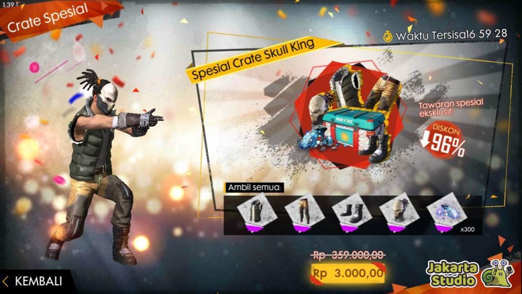 Cara Mendapatkan Skull King Bundle Free Fire