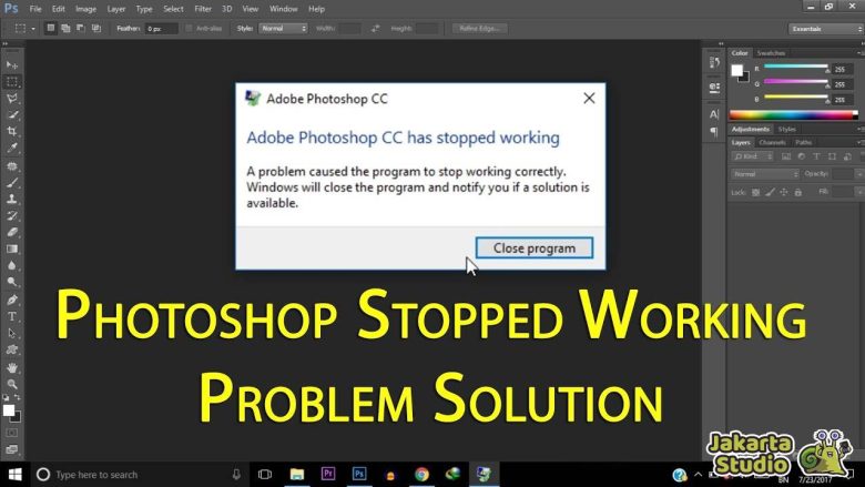 Cara Mengatasi Photoshop Not Responding Has Stopped Working