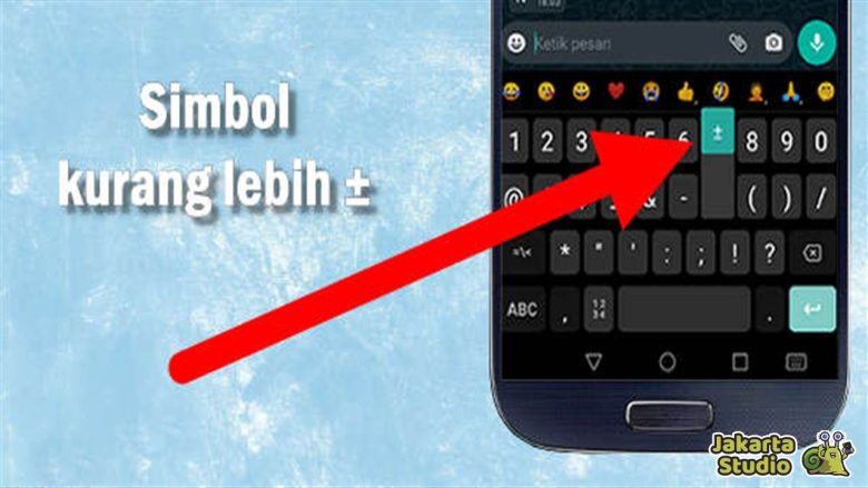 Cara Menulis Simbol Kurang Lebih di Android, Gampang!