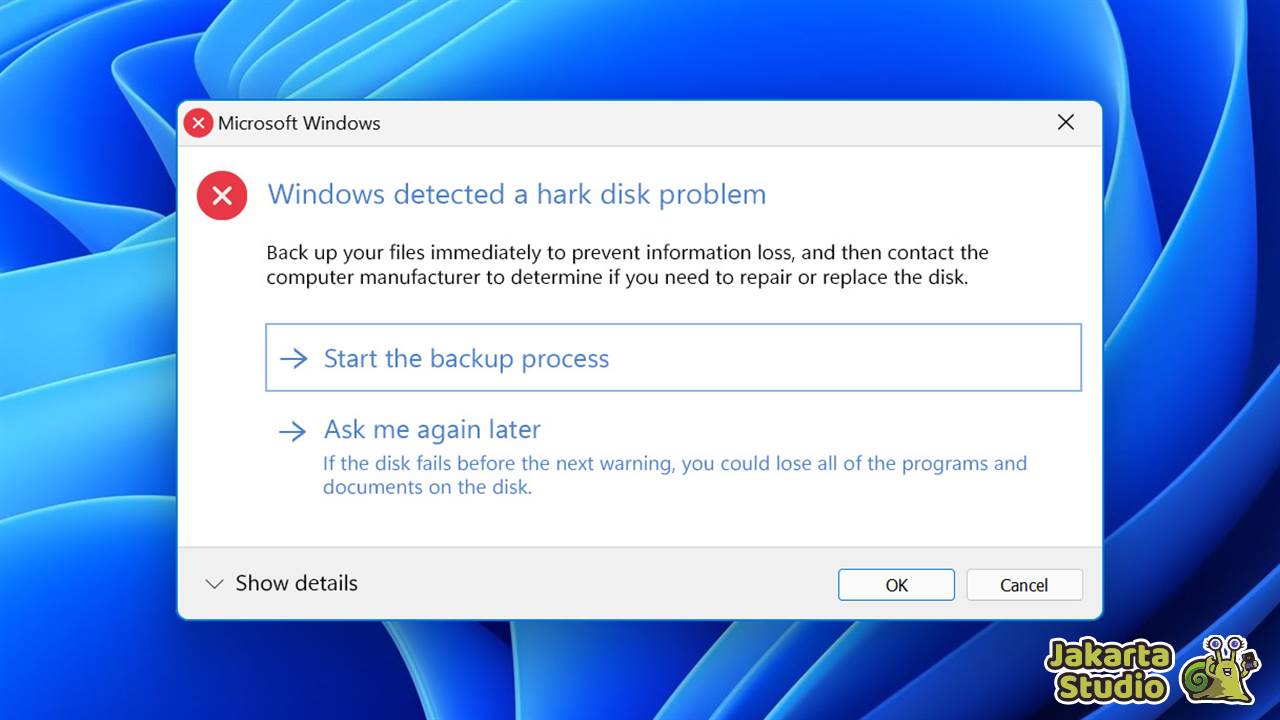 Cara Mengatasi Error Windows Detected a Hard Disk Problem