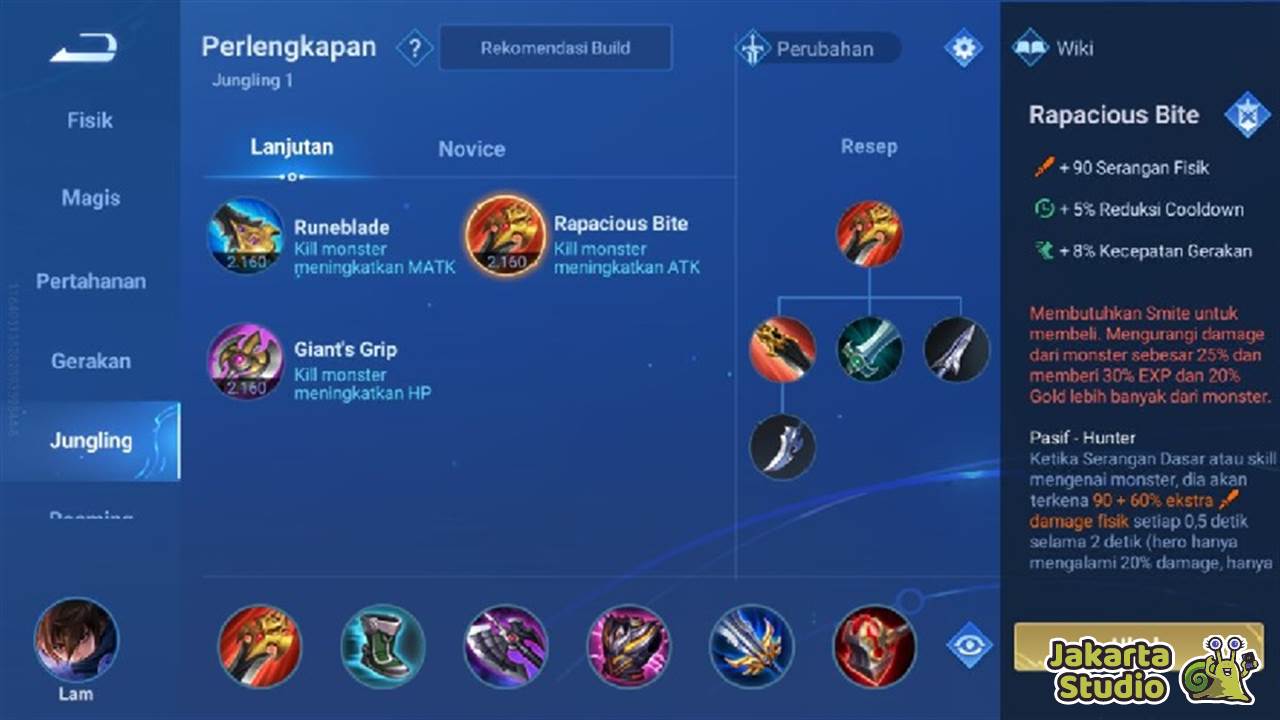 Panduan Lengkap Item Jungle di Honor of Kings