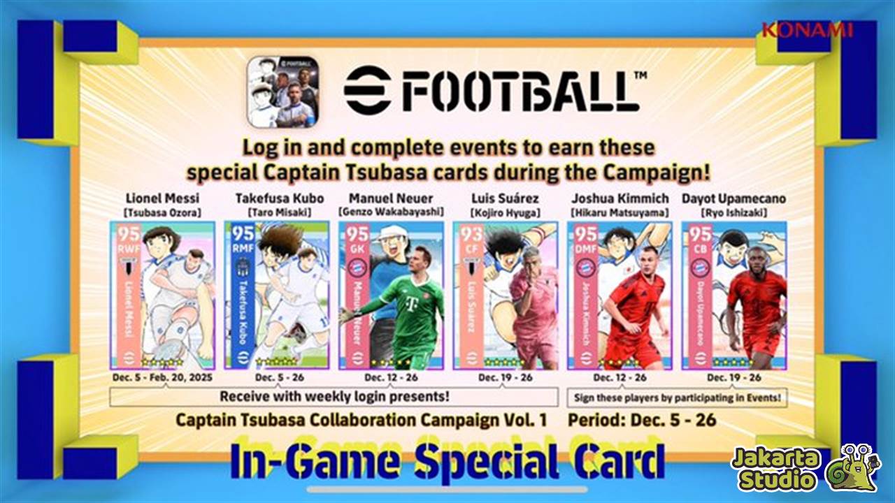 7 Fitur Baru di Kolaborasi Captain Tsubasa X eFootball