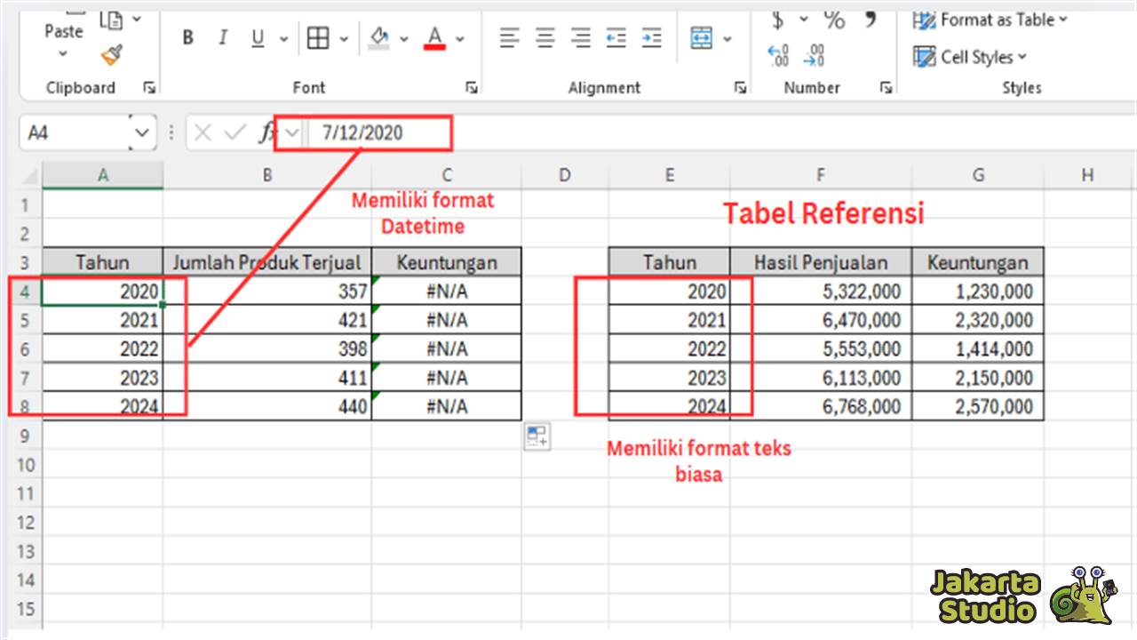 Kenapa VLOOKUP di Excel Muncul Error #N/A? Cari Tahu Penyebabnya!