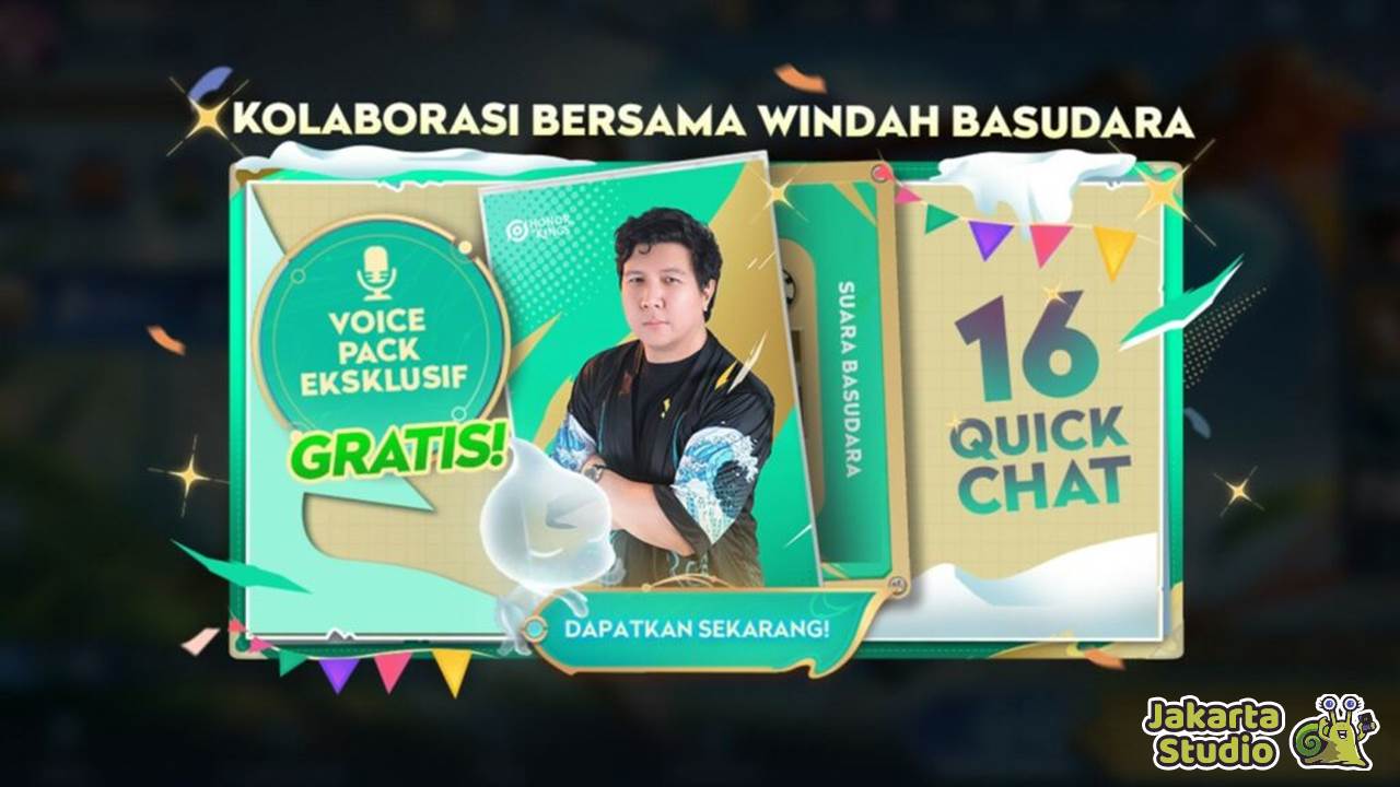 Gratis! Dapatkan Voice Pack Windah Basudara di Honor of Kings