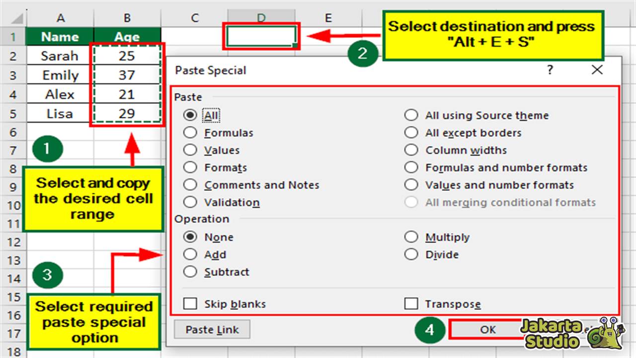 Cara Copy Paste di Excel Agar Hasilnya Sama