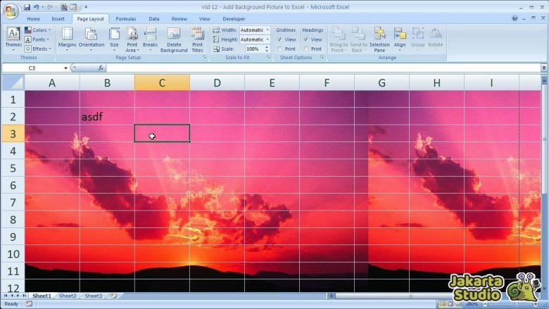 Cara Mudah Menambah Background di Dokumen Excel
