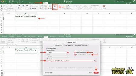 Cara Mudah Membuat Drop Down List di Excel