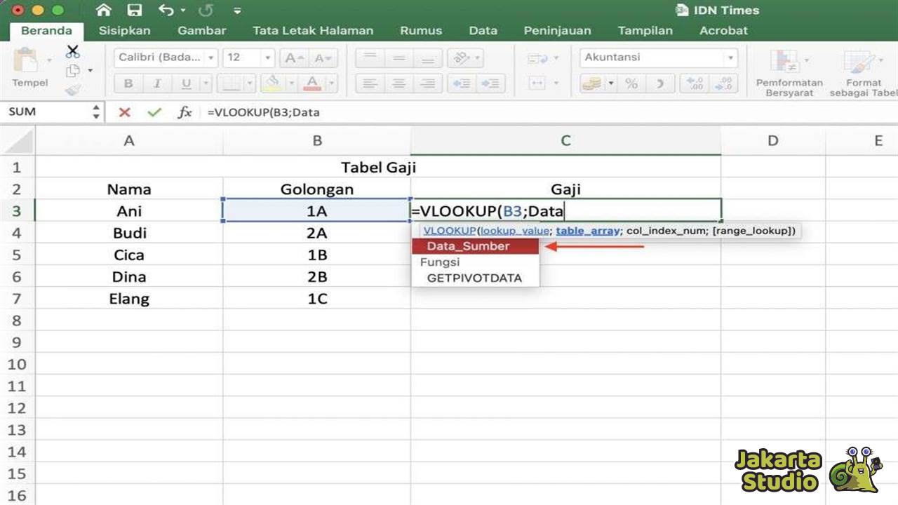 Cara Mudah Menggunakan Rumus Vlookup Beda Sheet Di Excel 5251