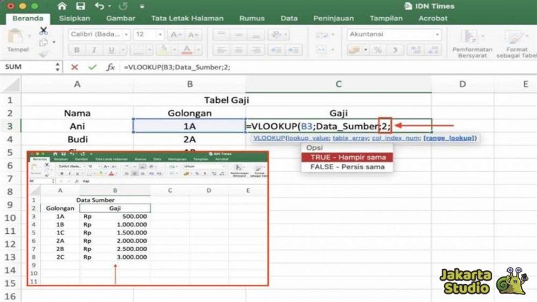 Cara Mudah Menggunakan Rumus VLOOKUP Beda Sheet di Excel
