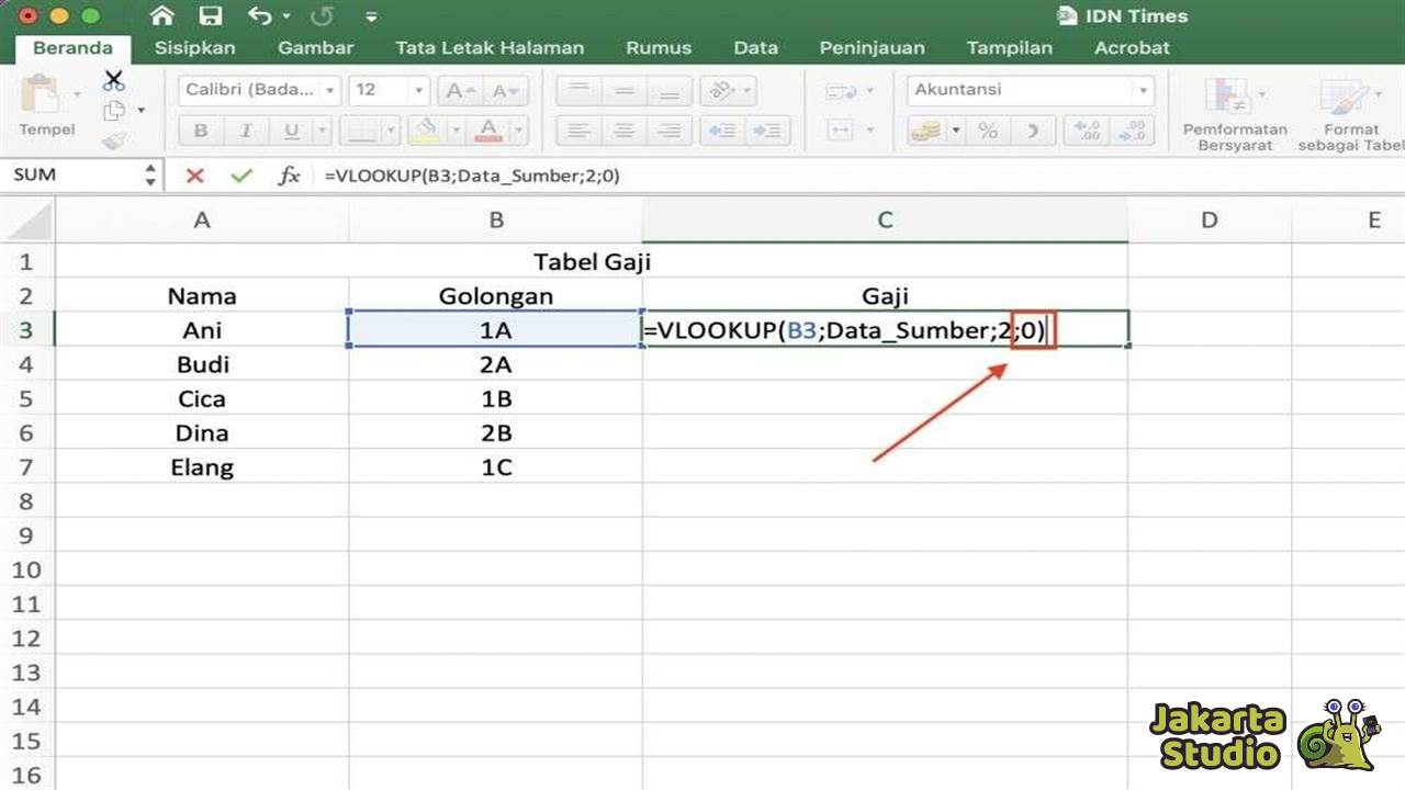 Cara Mudah Menggunakan Rumus VLOOKUP Beda Sheet di Excel
