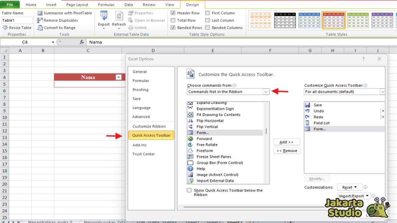 Cara Cepat Memasukkan Data di Excel dengan Fitur Form