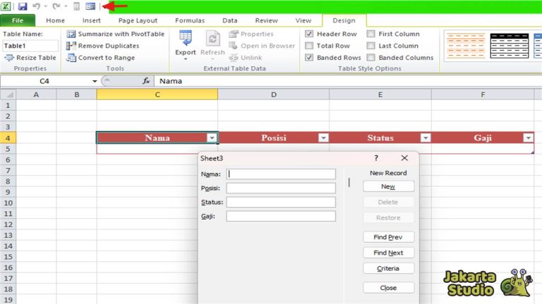 Cara Cepat Memasukkan Data di Excel dengan Fitur Form