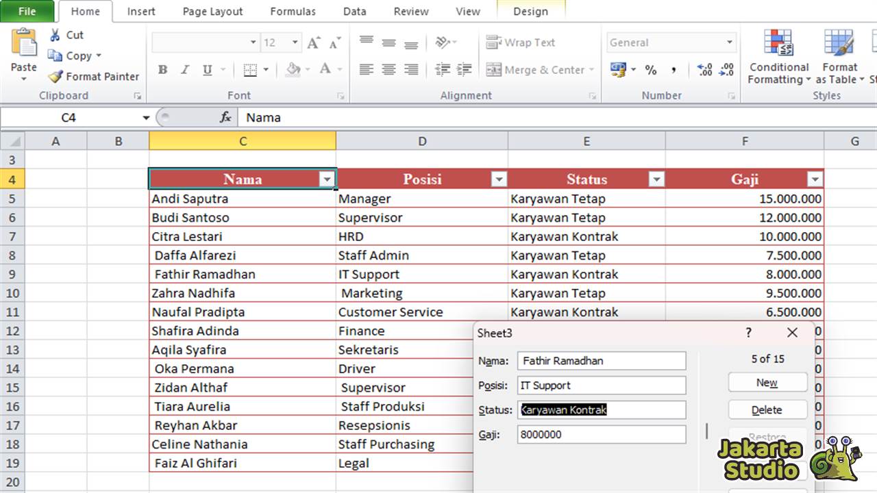 Cara Cepat Memasukkan Data di Excel dengan Fitur Form