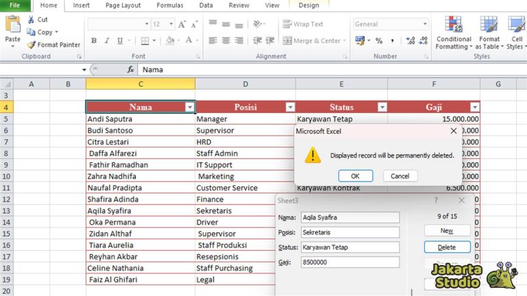 Cara Cepat Memasukkan Data di Excel dengan Fitur Form