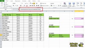 Cara Menggunakan Rumus SUM, SUMIF, dan SUMIFS di Excel