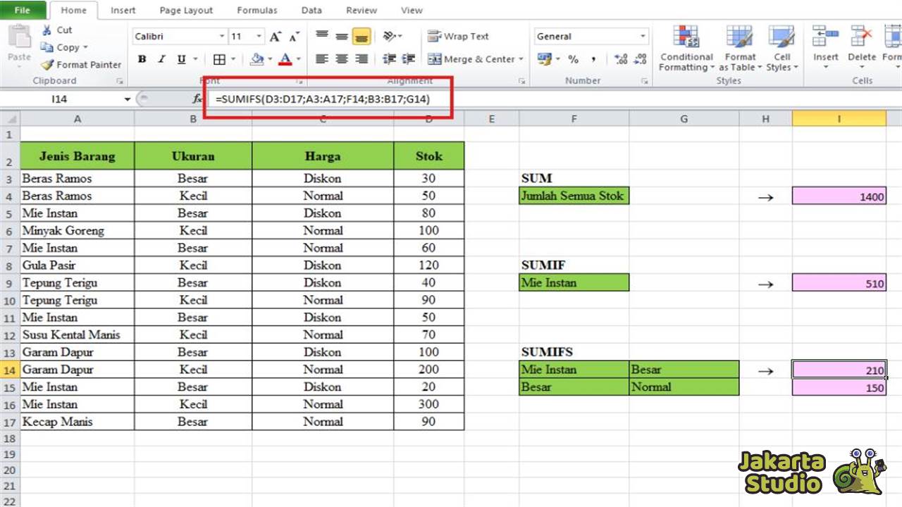 Cara Menggunakan Rumus SUM, SUMIF, dan SUMIFS di Excel Cara Menggunakan Rumus SUM, SUMIF, dan SUMIFS di Excel