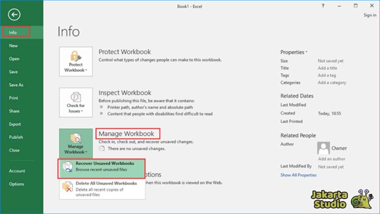 Cara Mengembalikan File Excel yang Belum Tersimpan