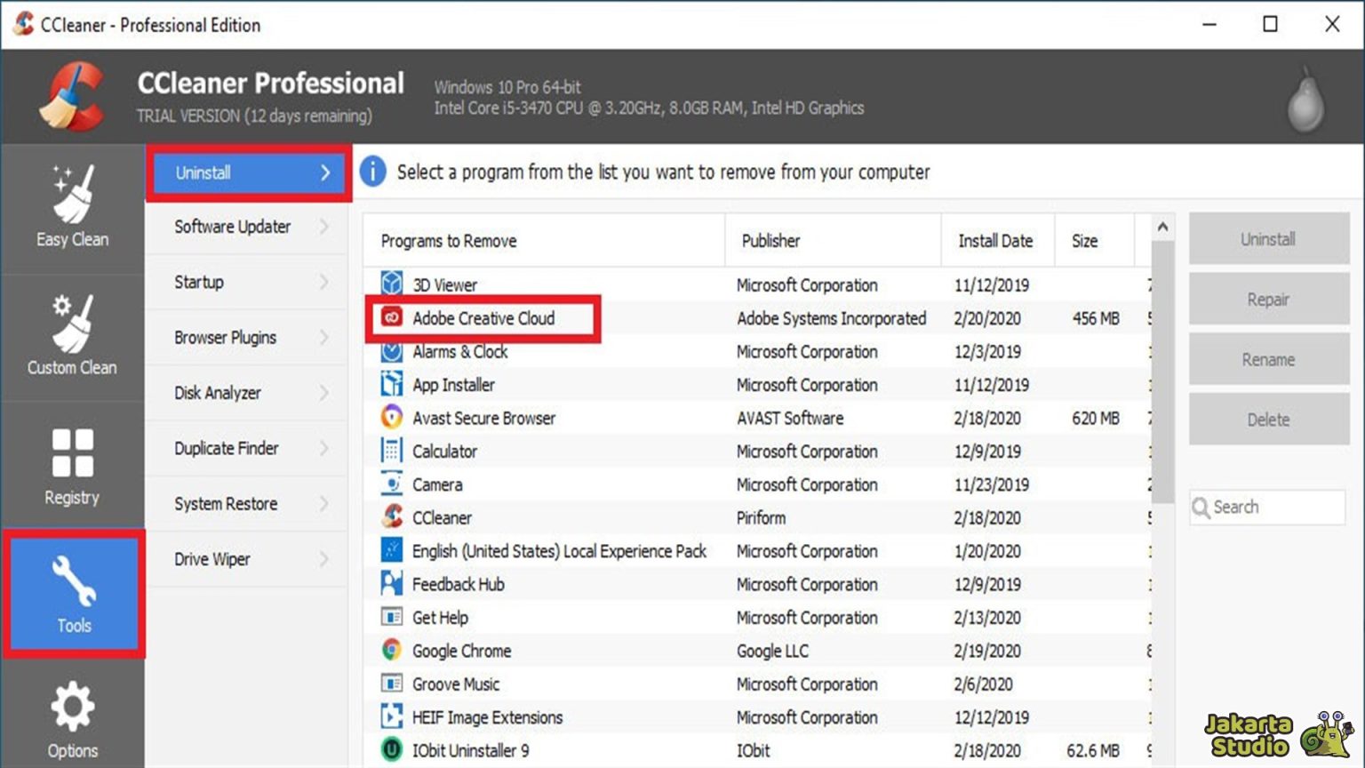 Cara Uninstall Adobe Creative Cloud di Windows dan Mac