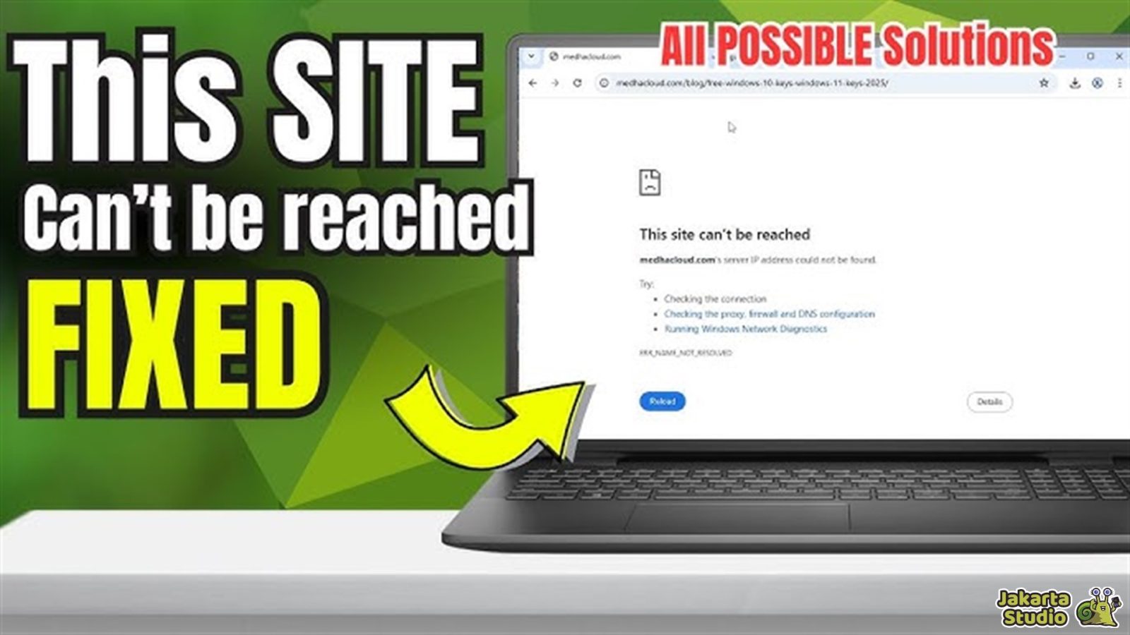 Cara Mengatasi Error This Site Can’t Be Reached