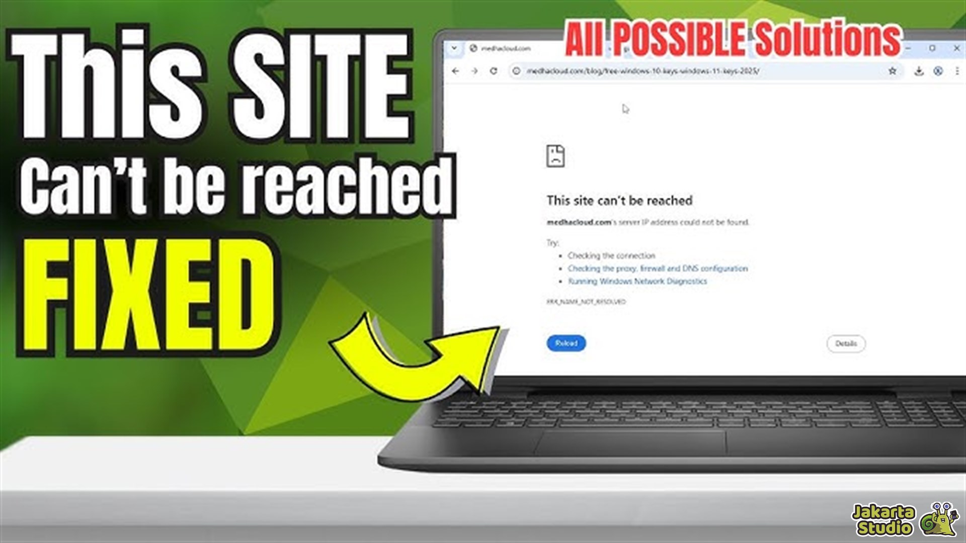 Cara Mengatasi Error This Site Can’t Be Reached