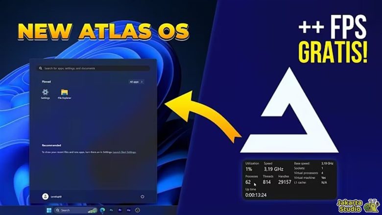 Cara Instal Atlas OS di Laptop atau PC Windows