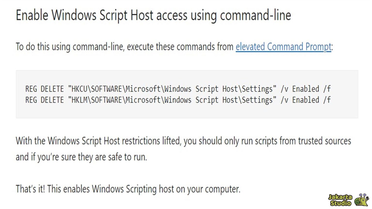 Cara Mengatasi Windows Script Host Access Is Disabled